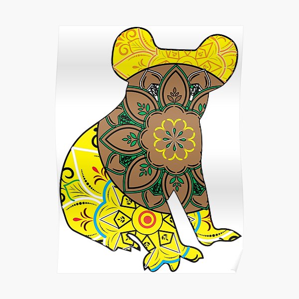 "Trippy Koala" Poster for Sale by KARNHAVOS | Redbubble