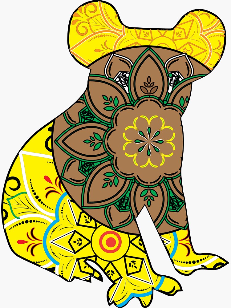 "Trippy Koala" Sticker for Sale by KARNHAVOS | Redbubble