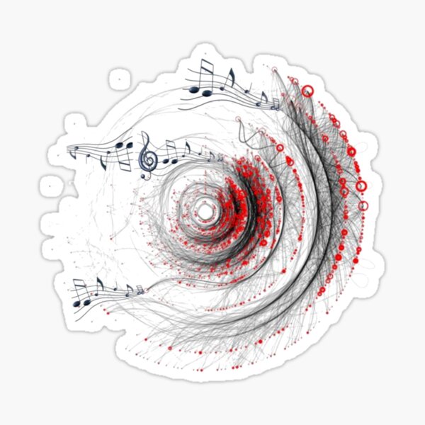 "Round Music Notes" Sticker by Rosa1977 | Redbubble