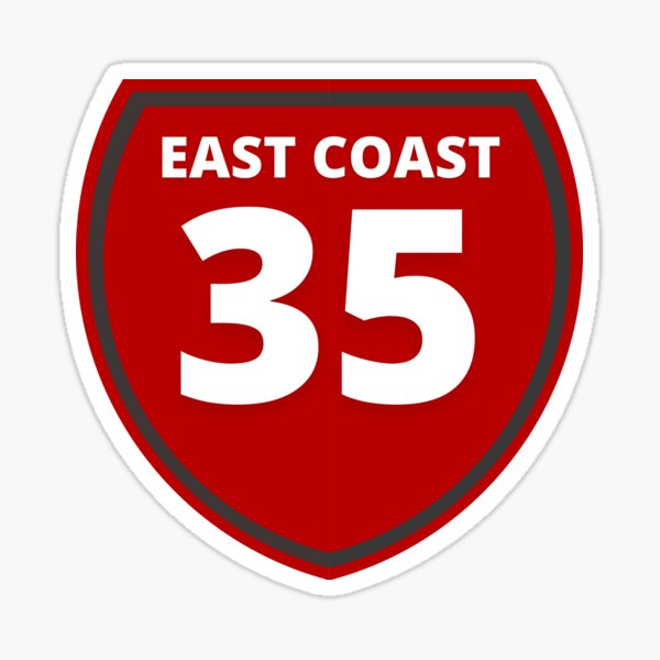 "East Coast State Highway 35" Sticker for Sale by MaddSpider | Redbubble