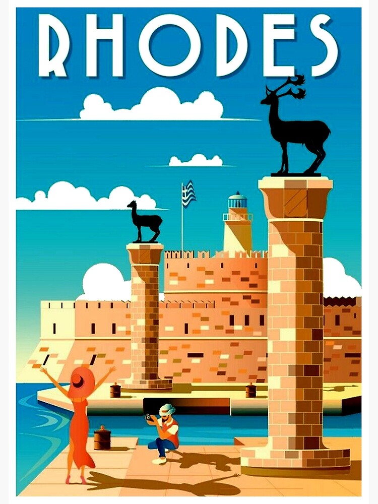 Poster for Sale avec l'œuvre « RHODES : Impression publicitaire de ...
