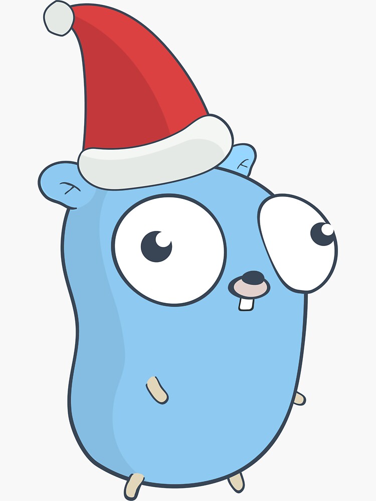 "Gopher – Go Mascot with a Christmas Hat" Sticker for Sale by ...