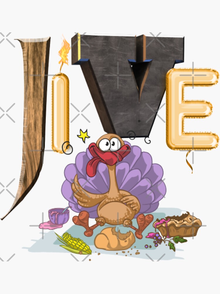 " Funny Jive Turkey Thanksgiving" Sticker for Sale by omard1993 | Redbubble