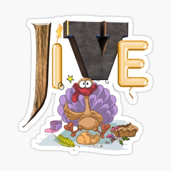 " Funny Jive Turkey Thanksgiving" Sticker for Sale by omard1993 | Redbubble
