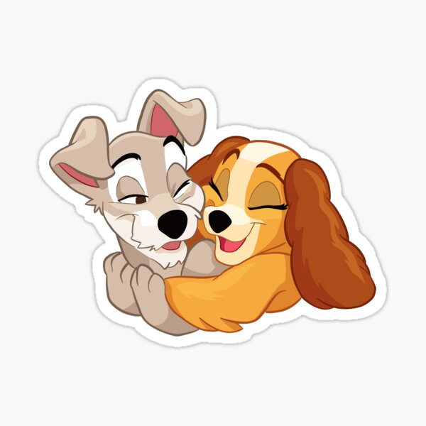 "Lady & the Tramp" Sticker for Sale by artewithlove | Redbubble