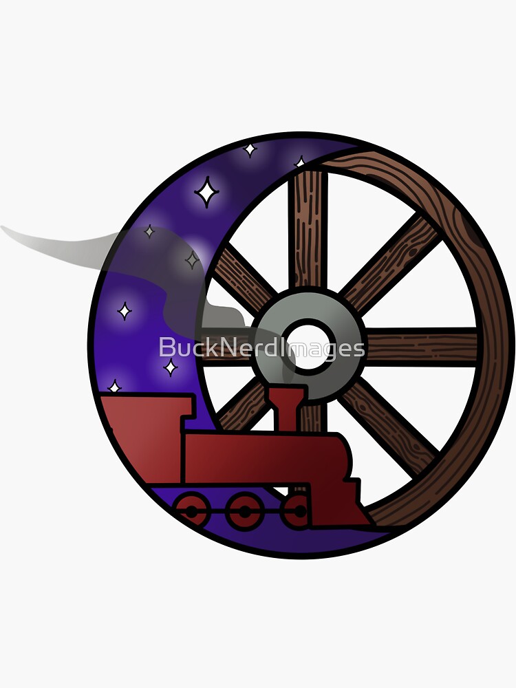 "Wagon Wheel Sticker - Color" Sticker for Sale by BuckNerdImages ...