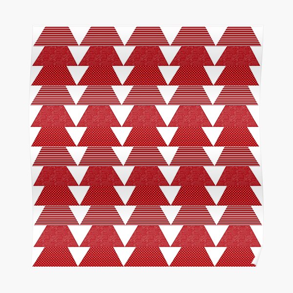 "Red Abstract Christmas Tree Pattern" Poster for Sale by DesignbyDAE ...