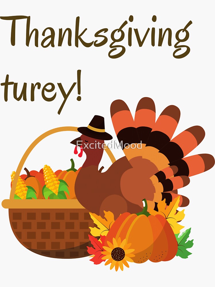 Pegatina «Thanhsgiving Turkey Mom Gift Crapy Design Regalo de ...