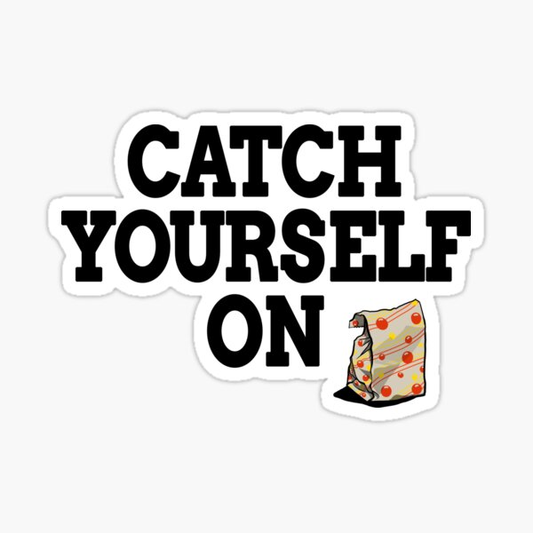 "Catch Yourself On" Sticker for Sale by nirelle | Redbubble