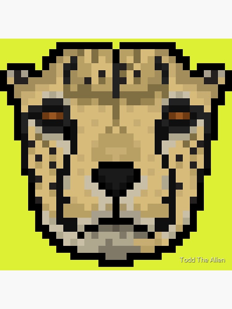 "Charlie the Cheetah Pixel Art" Poster for Sale by tierebishuman ...