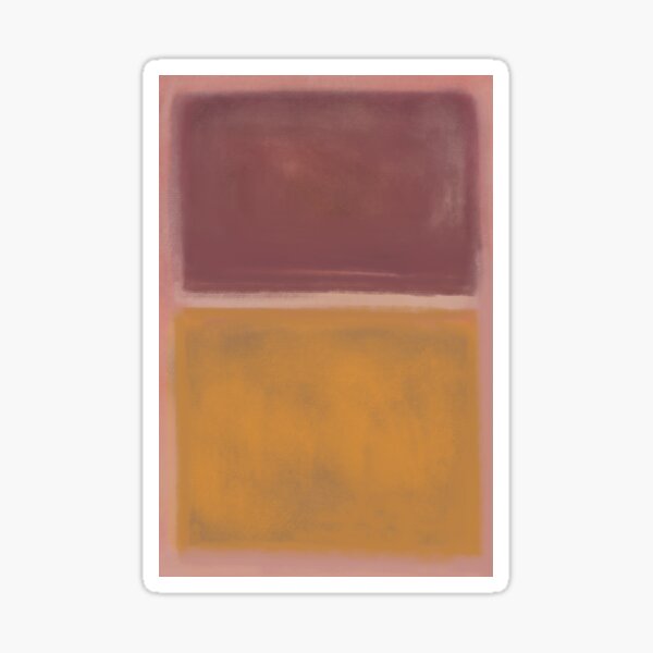 "Yellow Pink square Pattern Abstract Art Print Mark Rothko art style ...