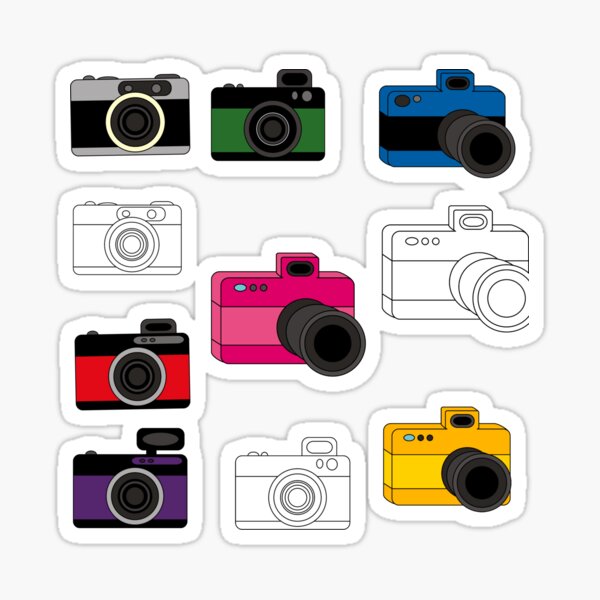 "camera pack stikers for photographer pattern camera" Sticker for Sale ...