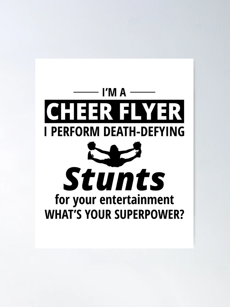 Cheer Sitater For Flyers Funny Cheer Cheerleader Cheerleading Squad