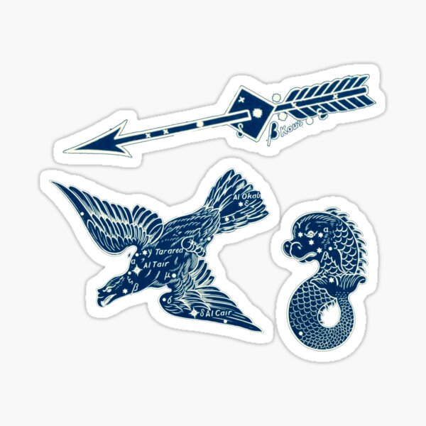"Vintage Astrology - Royal Blue Constellations" Sticker for Sale by ...