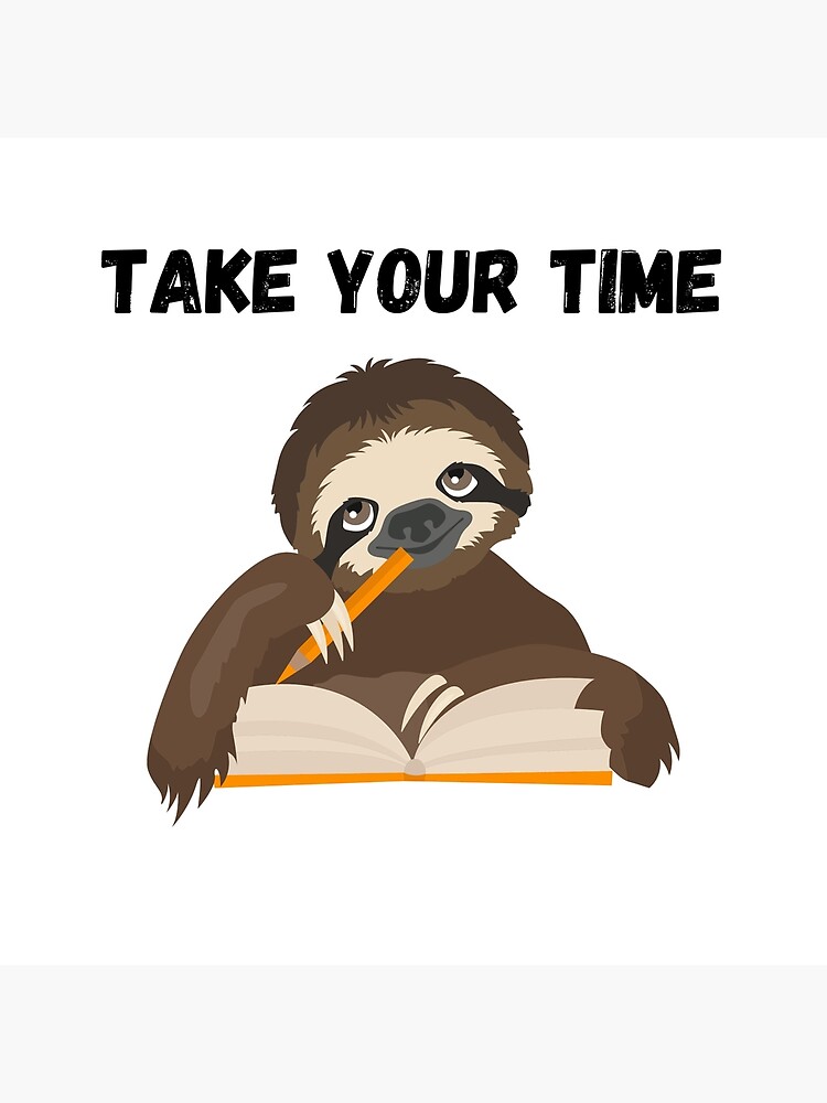 "Take Your Time Sloth -- Deep Thinking Sloths" Poster for Sale by ...