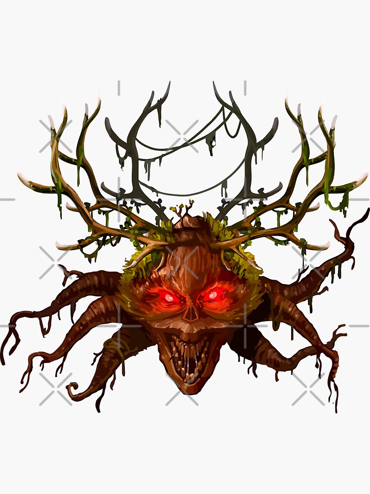 "Forest Demon" Sticker for Sale by pixelsavant | Redbubble