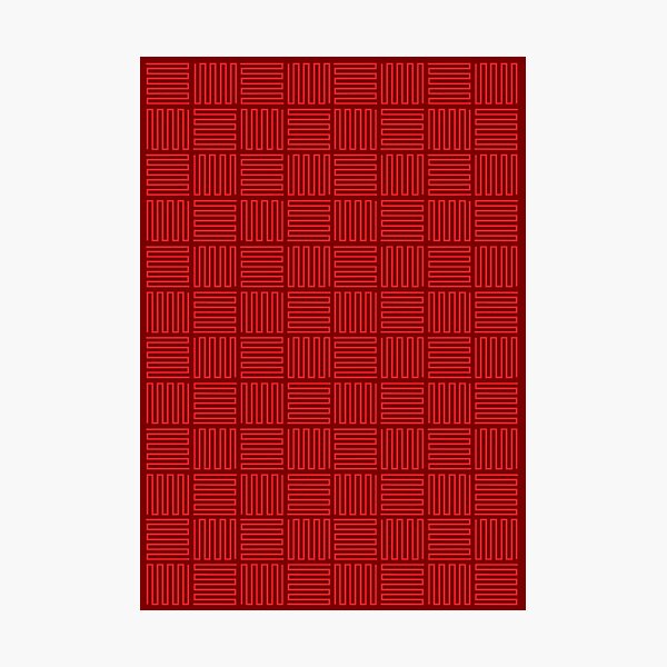 "Checkerboard Line Pattern in Two Shades of Red" Photographic Print by ...