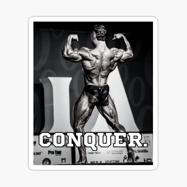 "Chris Bumstead Mr Olympia - CBUM Bodybuilding Conquer" Sticker for ...