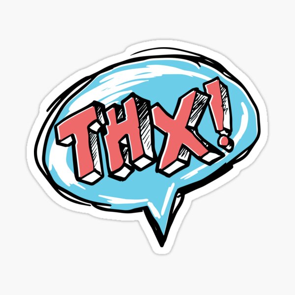 "Comic speech bubbles - THX" Sticker for Sale by MWDG-DesignsMTG ...