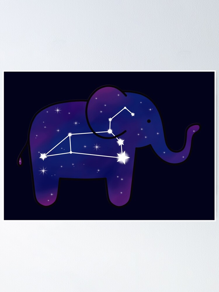 "Cute elephant with leo zodiac sign" Poster for Sale by BoringElephants ...