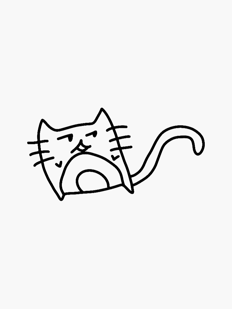 "SEVENTEEN JUN cat drawing" Sticker for Sale by kissywara | Redbubble