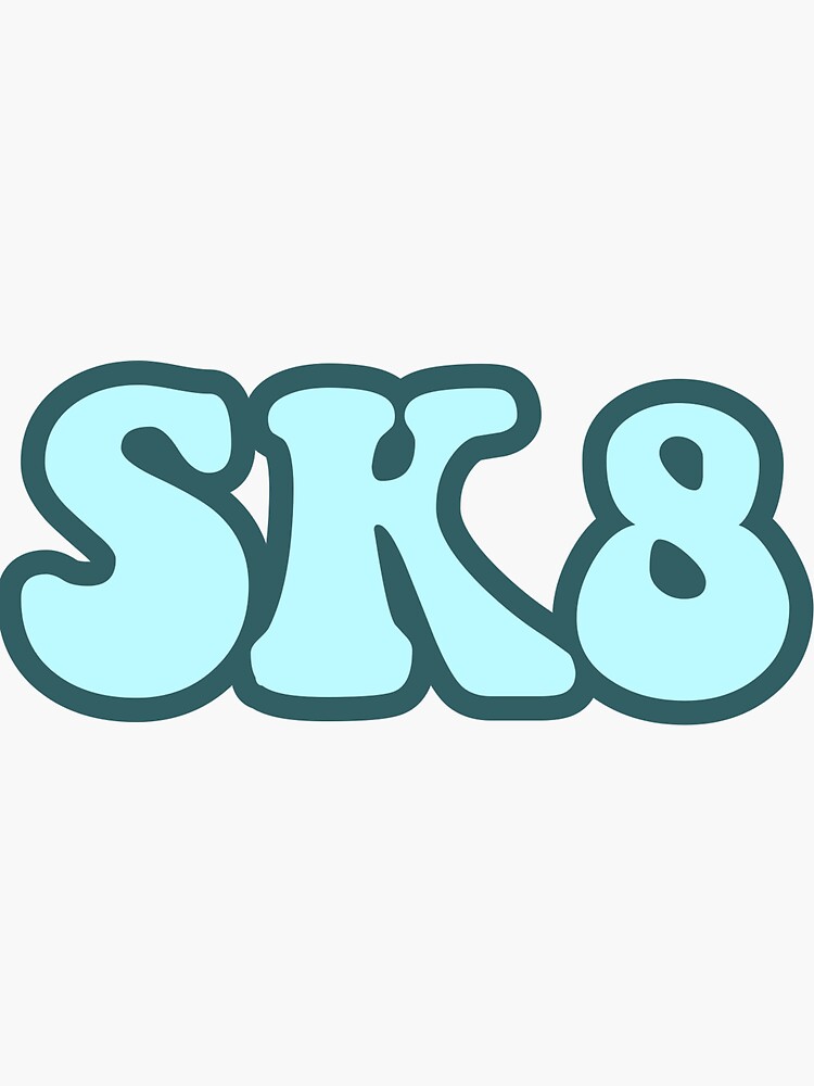 "SK8 skater logo" Sticker for Sale by 109artdesigns | Redbubble