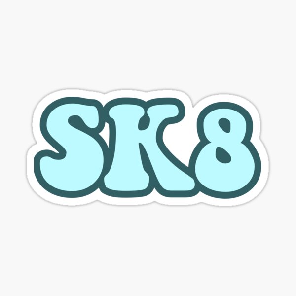 "SK8 skater logo" Sticker for Sale by 109artdesigns | Redbubble
