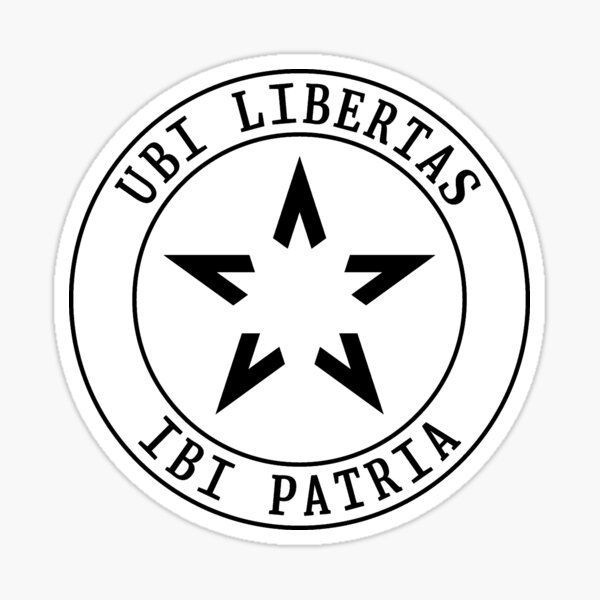"Ubi Libertas Ibi Patria" Sticker for Sale by American-Ancap | Redbubble