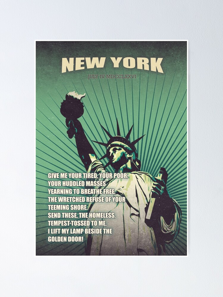 "Statue Of Liberty Poem" Poster by yoshra | Redbubble