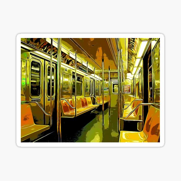 "NEW YORK SUBWAY" Sticker for Sale by AZORI | Redbubble