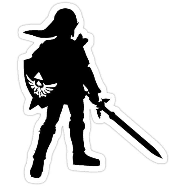 The Legend Of Zelda Link Silhouette Stickers By Surfking Redbubble