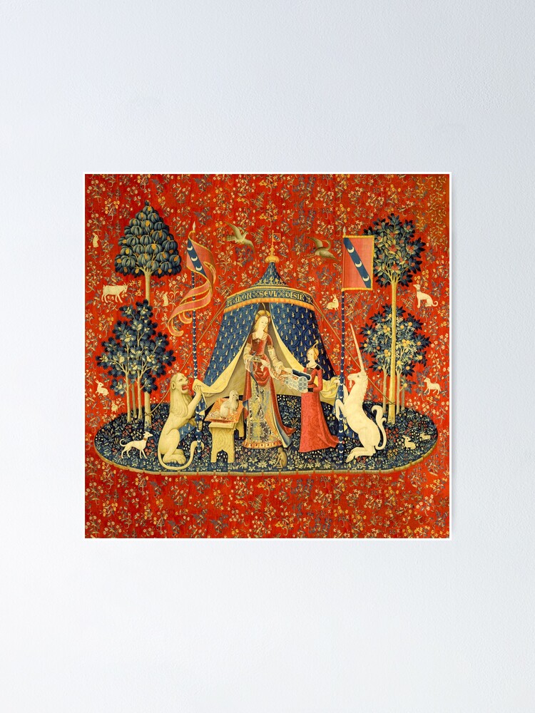 "Lady and the Unicorn Medieval Tapestry" Poster for Sale by antiqueart ...