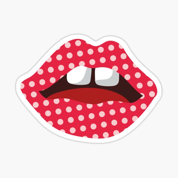 "Pink Pout Lips/Cute Pink Lips/Hot Pink Background " Sticker by haRexia ...