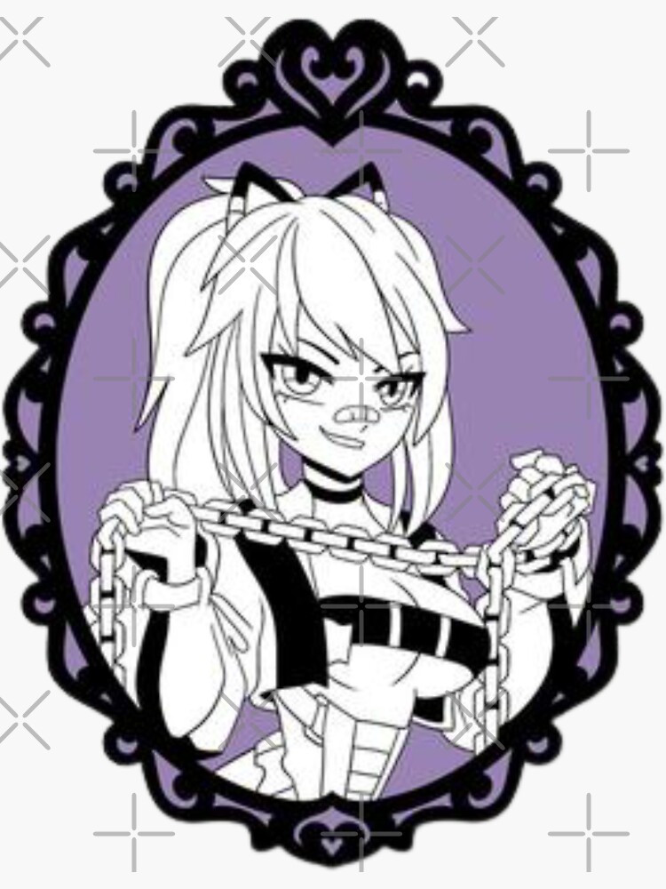 " Silvervale Vshojo mel-portrait" Sticker by Elijah5455 | Redbubble