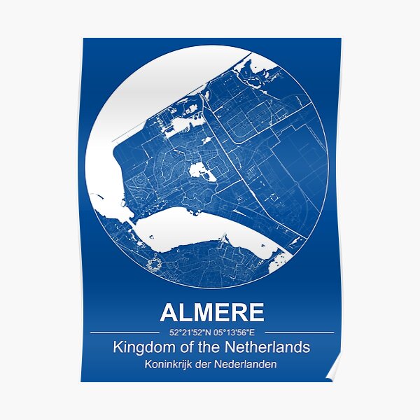 "Almere (Kingdom of the Netherlands) City Map" Poster by jesse ...