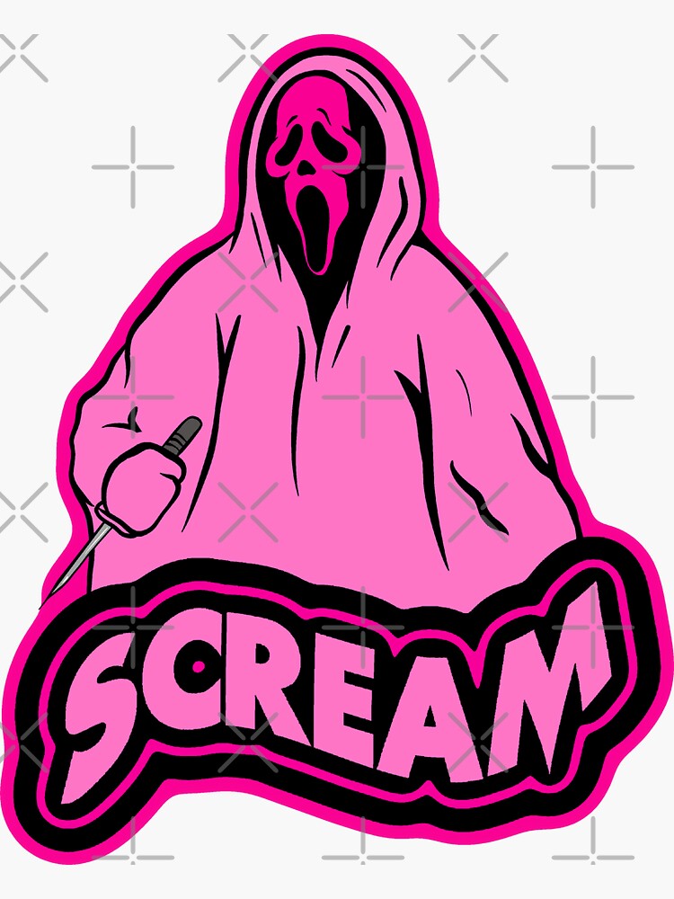 "Pink Ghostface" Sticker for Sale by coco-colors | Redbubble