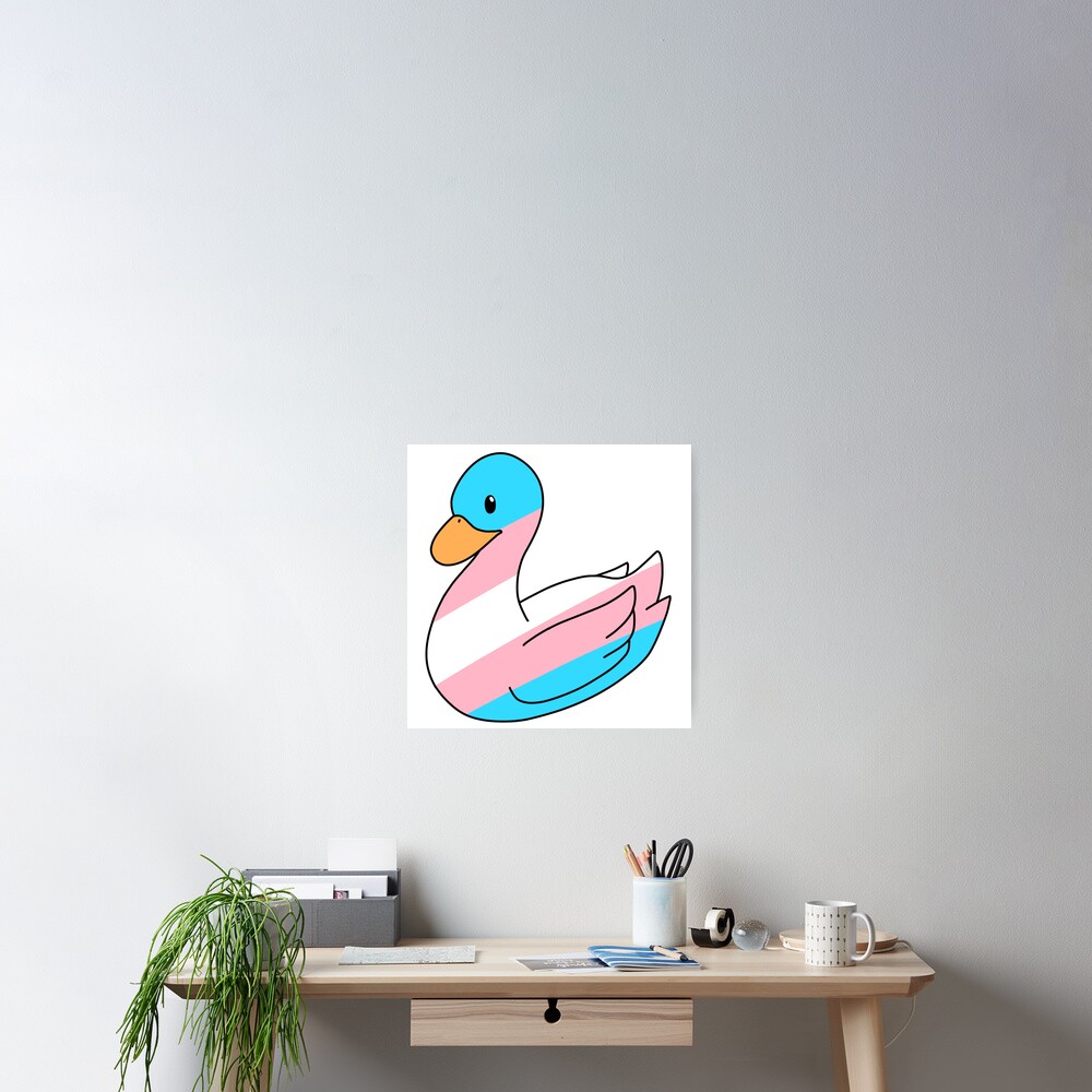 "Light Trans Duck" Poster for Sale by ceolsonart | Redbubble
