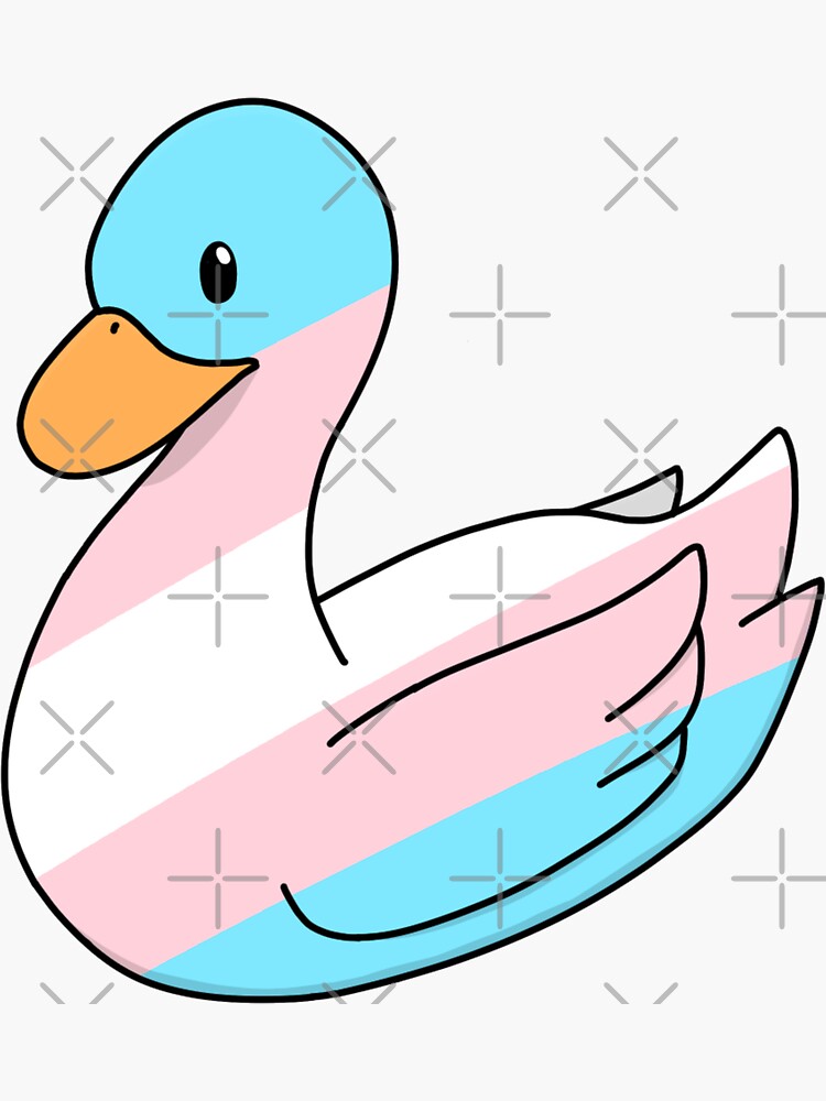 "Pastel Trans Duck" Sticker for Sale by ceolsonart | Redbubble