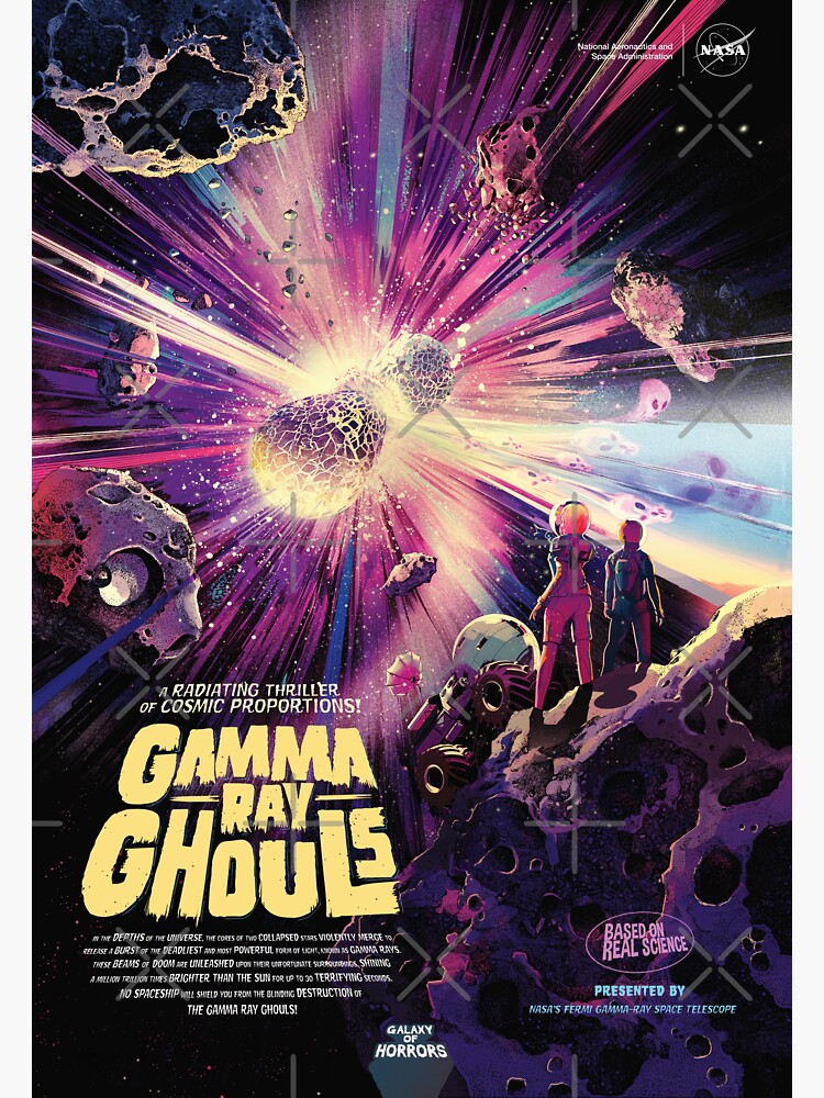 "Aesthetic Gamma Ray Ghouls poster art - NASA poster planets" Sticker ...