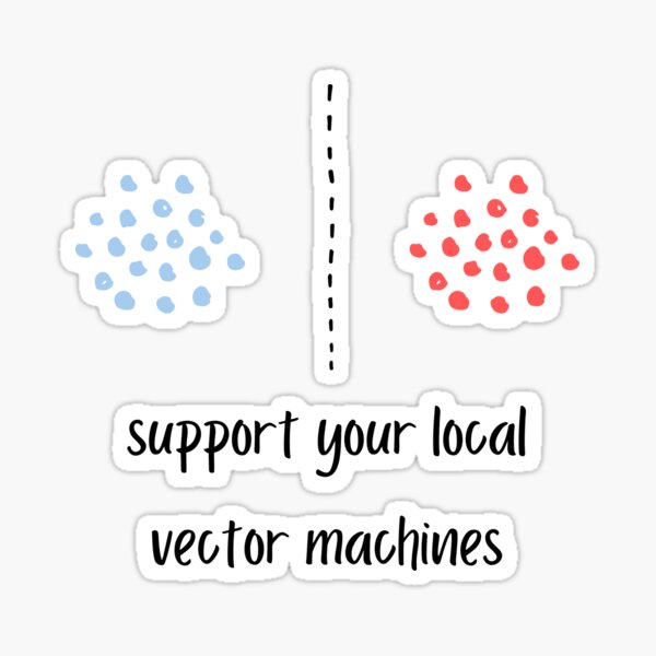 "Support your local vector machines" Sticker for Sale by ...