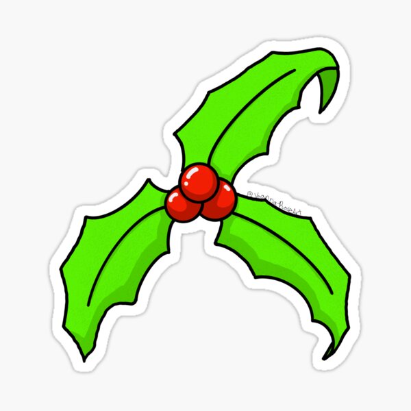 "Holly plant" Sticker for Sale by veannaroseart | Redbubble