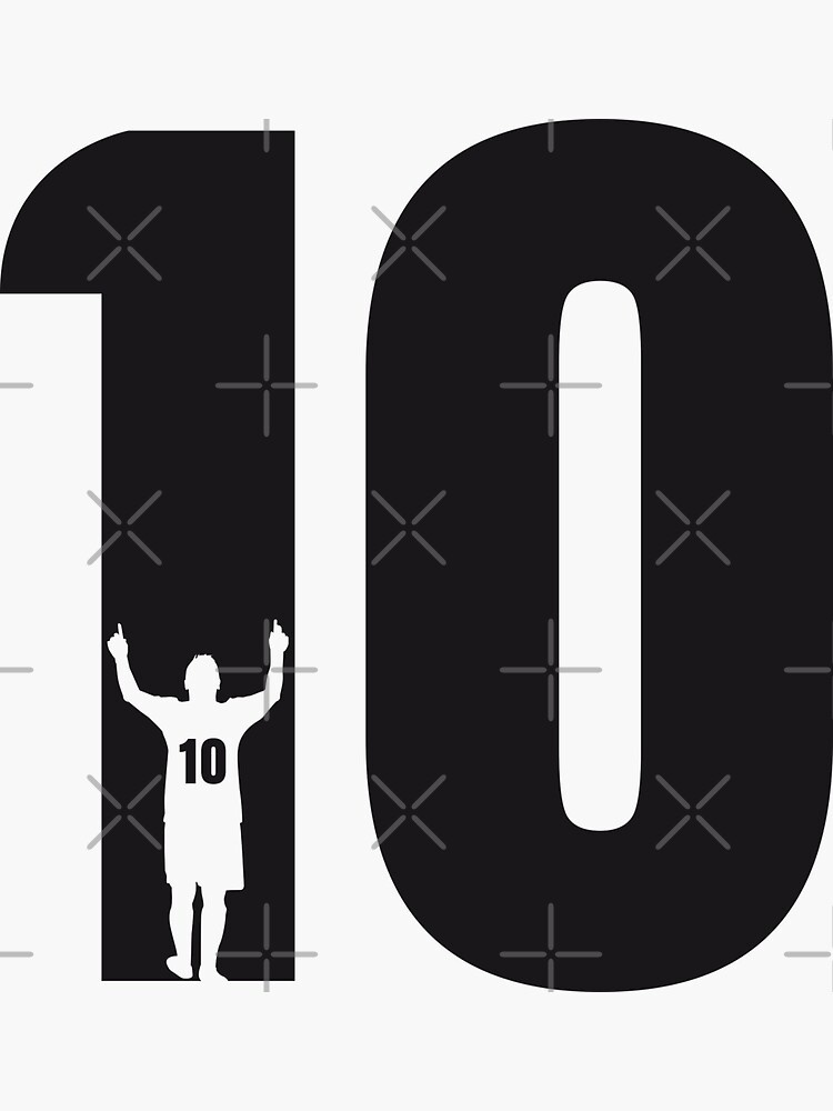 "Lionel Messi GOAT 10" Sticker by fcbcule | Redbubble