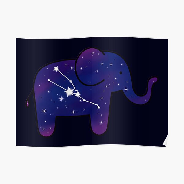 "Cute elephant with taurus zodiac sign" Poster for Sale by ...