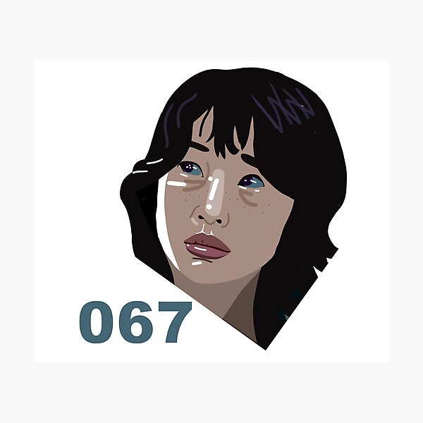 "Squid Game Kang Sae-byeok - player number 067" Photographic Print for ...