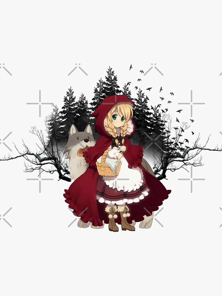 "little red riding hood" Sticker by Highlightedarea | Redbubble