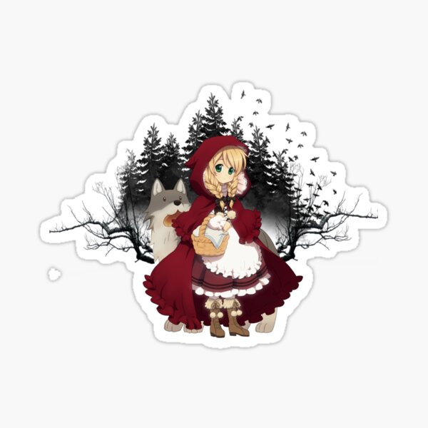 "little red riding hood" Sticker by Highlightedarea | Redbubble