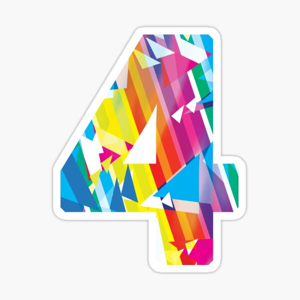 "Four" Sticker for Sale by Winterrr | Redbubble