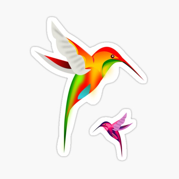 "hummingbirds" Sticker for Sale by dreamchaisr | Redbubble