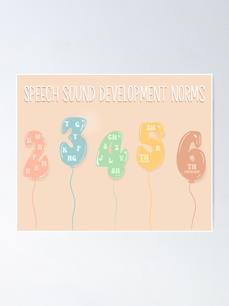 "speech sound development norms speech therapy" Poster by GoMissLexy ...