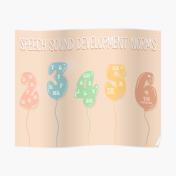 "speech sound development norms speech therapy" Poster by GoMissLexy ...